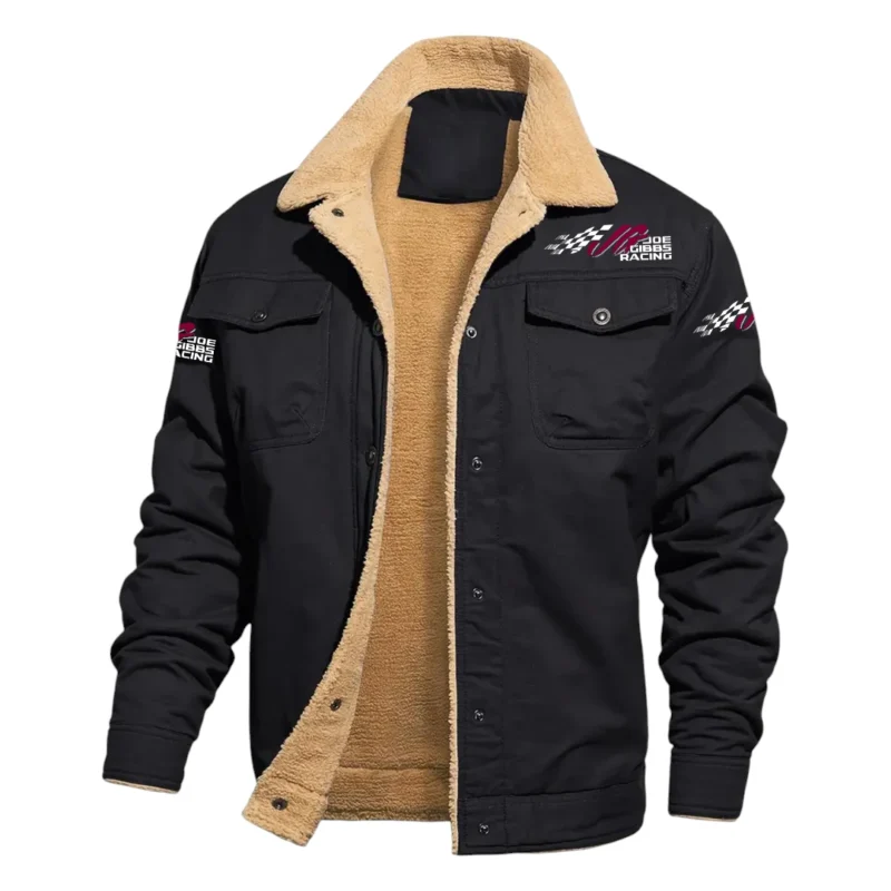 Joe Gibbs Racing Exclusive Logo Jacket Fleece-lined Thick Jacket Warm ...