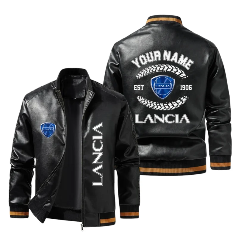 Vintage Lancia Exclusive Logo Jacket Est 1906, Classic Ribbed Collar ...