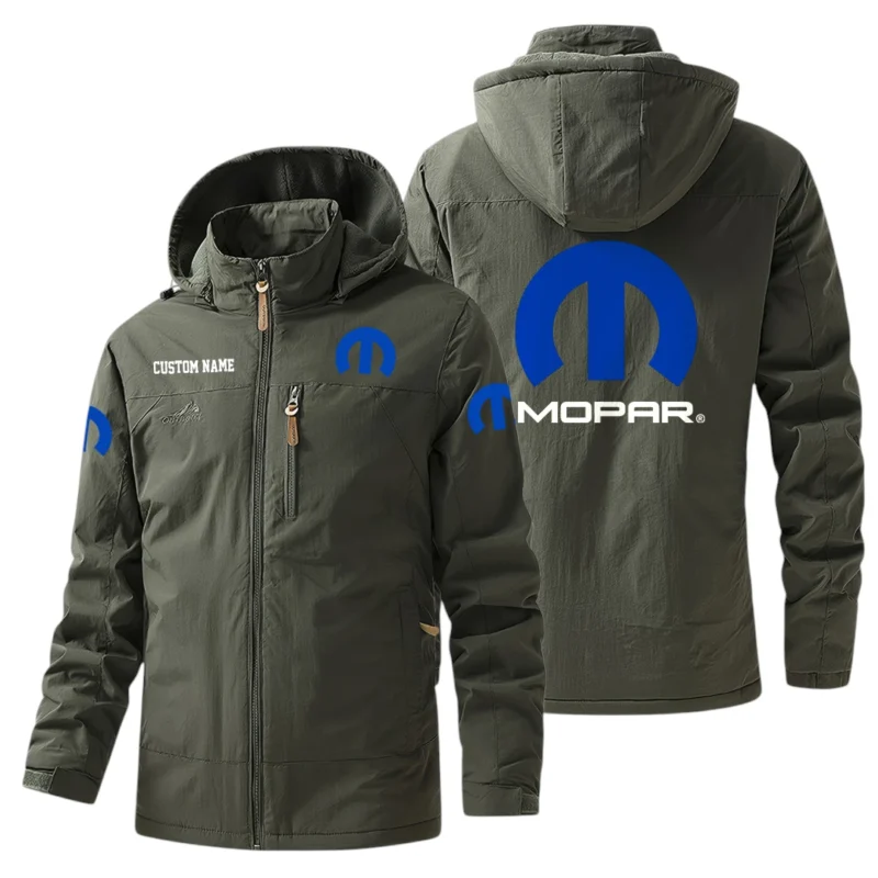 Mopar Windbreaker Jacket Hooded, Warm Lining Waterproof Outdoor Running ...