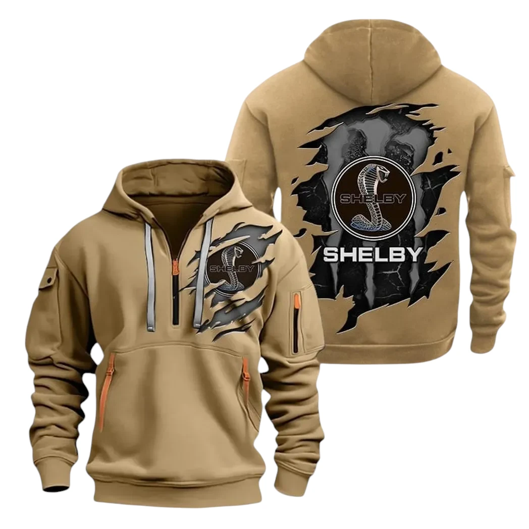 Shelby Half Zip Hoodie, Sport Hooded Multi-Pocket ...