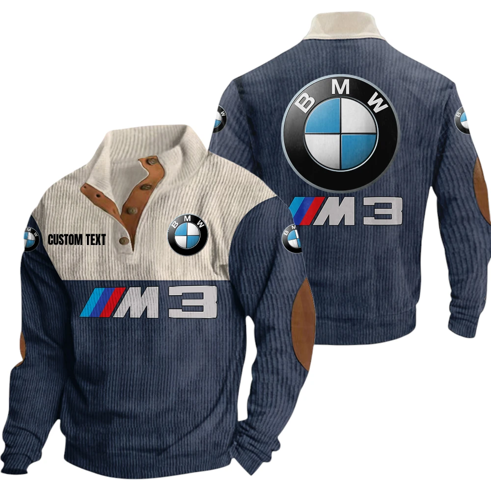 BMW M3 Exclusive Logo Knitted Ribbed Corduroy Sweatshirt Mid Stretch ...