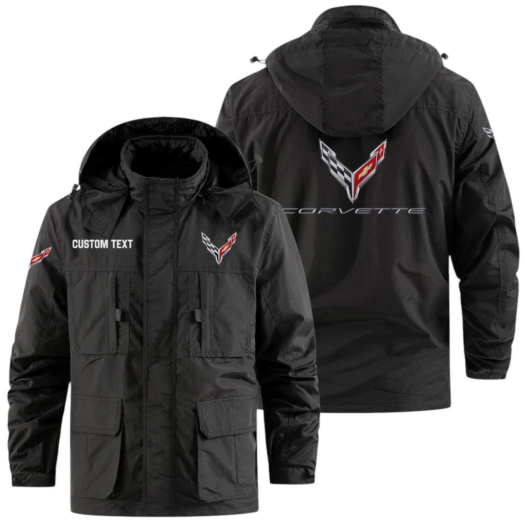Corvette Exclusive Logo Windbreaker Jacket Hooded Detachable, Outdoor ...