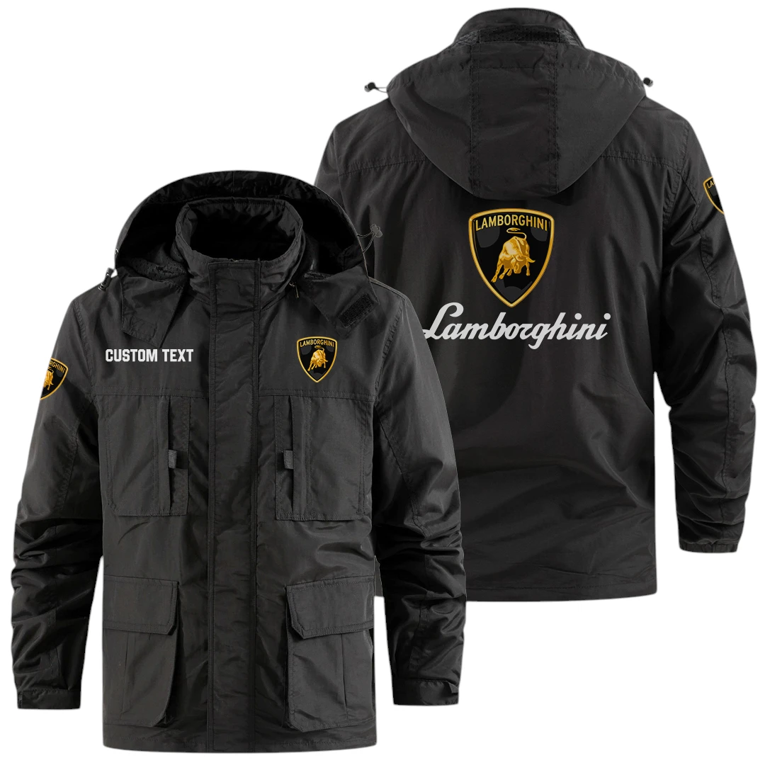 Lamborghini Exclusive Logo Windbreaker Jacket Hooded Detachable ...