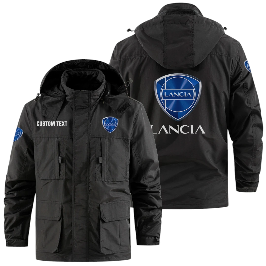 Lancia Exclusive Logo Windbreaker Jacket Hooded Detachable, Outdoor ...