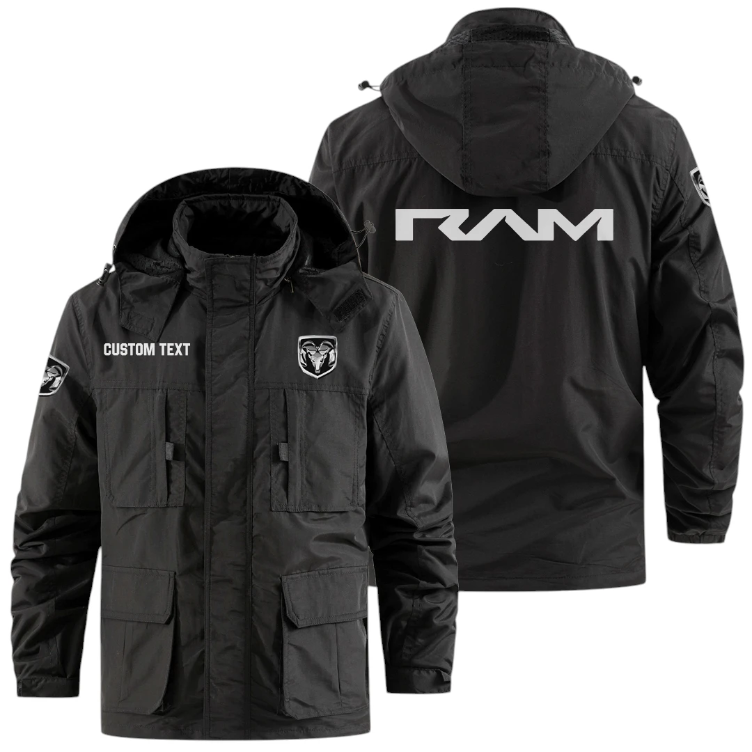 RAM Trucks Exclusive Logo Windbreaker Jacket Hooded Detachable, Outdoor ...