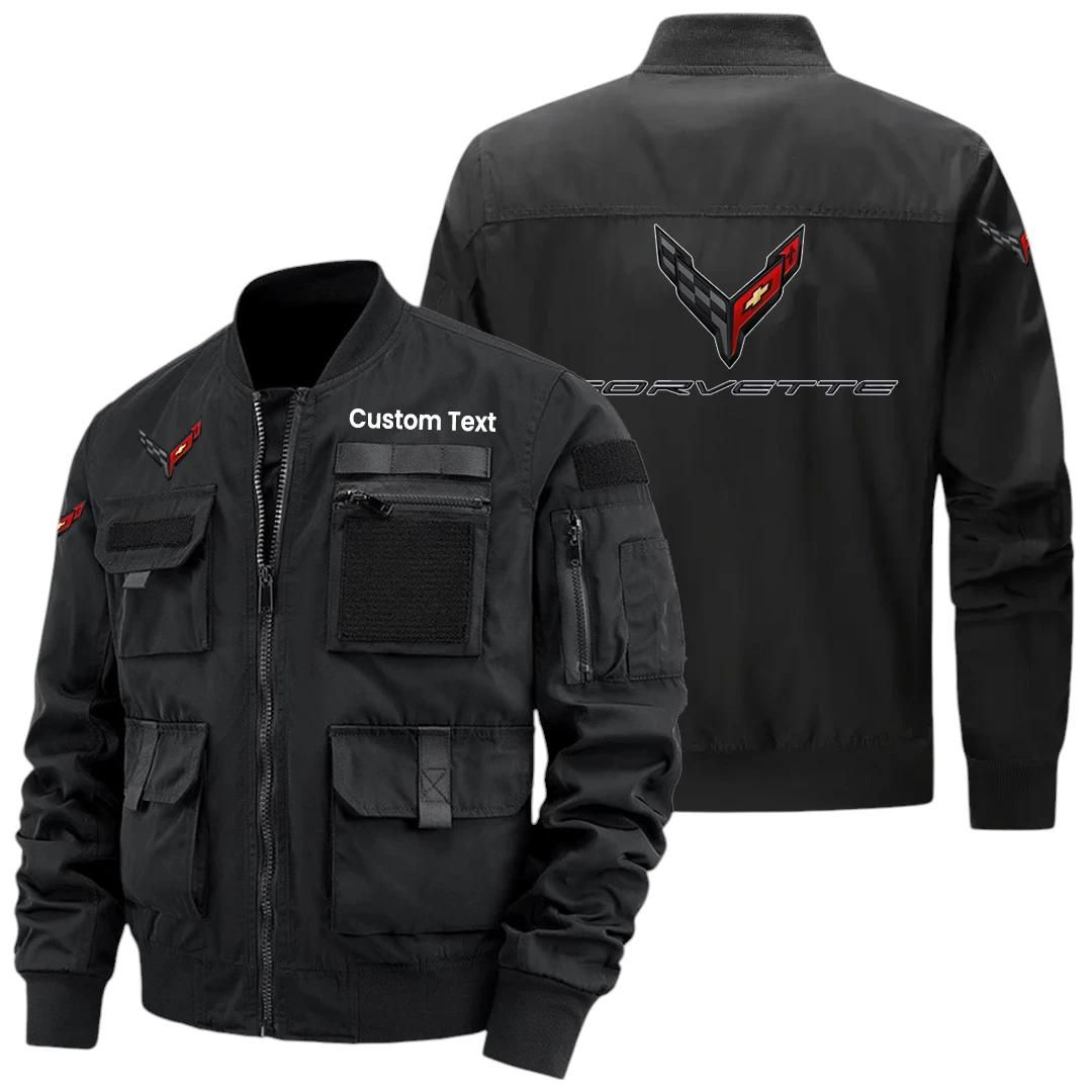 Corvette Exclusive Logo Jacket X Baseball Collar Style Multiple Pockets ...