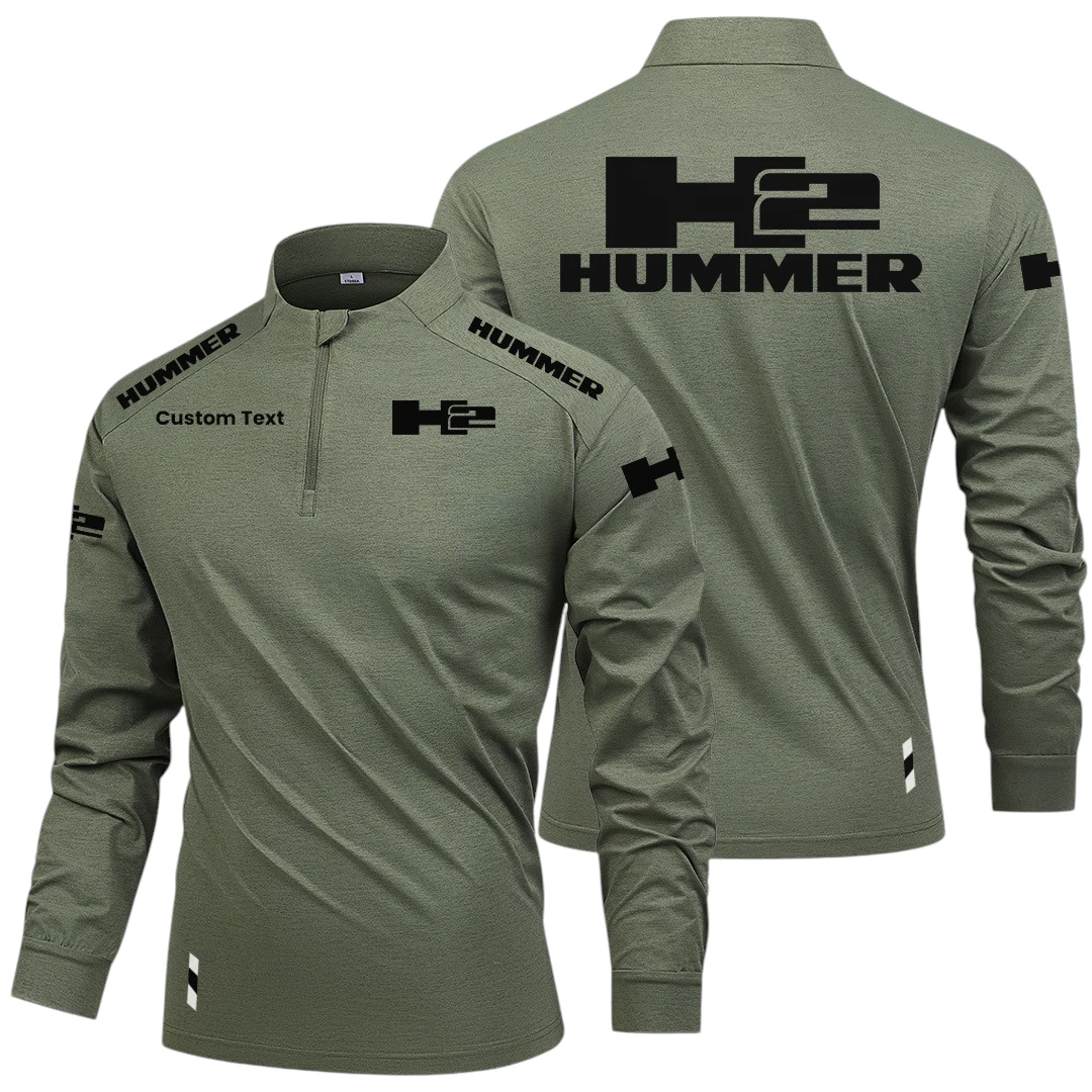Hummer H2 Limited 2025 Long Sleeve Shirt, Stand Collar Quarter Zip-up ...