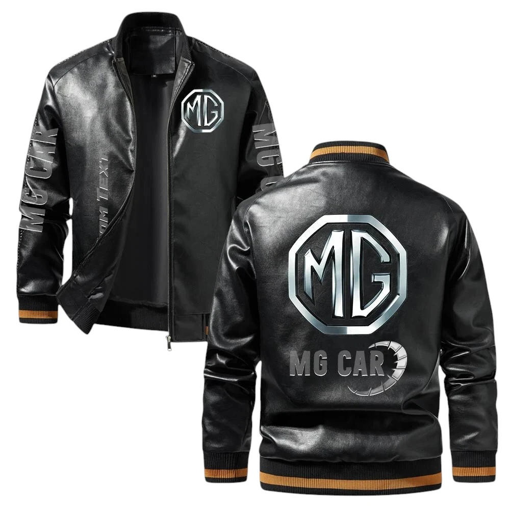 Vintage MG Cars Exclusive Logo Jacket, Classic Ribbed Collar And ...
