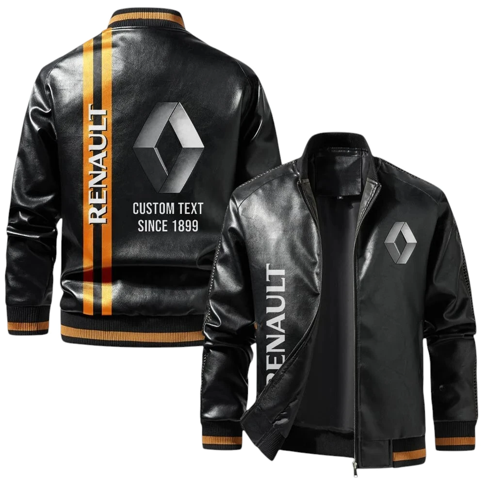 Vintage Renault Exclusive Logo Jacket, Classic Ribbed Collar And ...