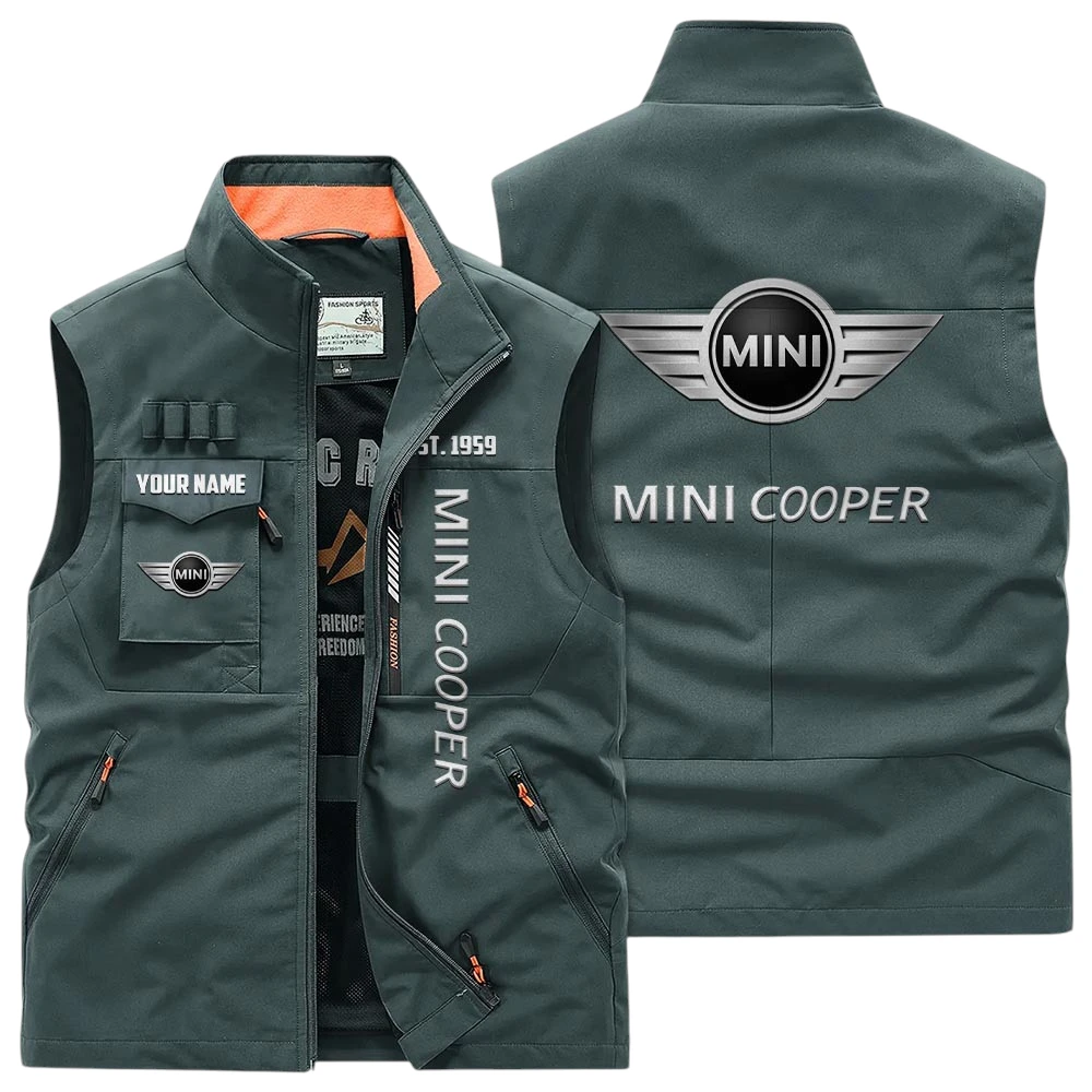 Mini Cooper Multi Pocket Vest Sleeveless Men Outdoor Vest Lightweight ...