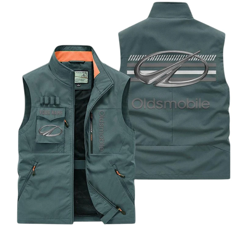 Oldsmobile Multi Pocket Vest Sleeveless Men Outdoor Vest Lightweight ...